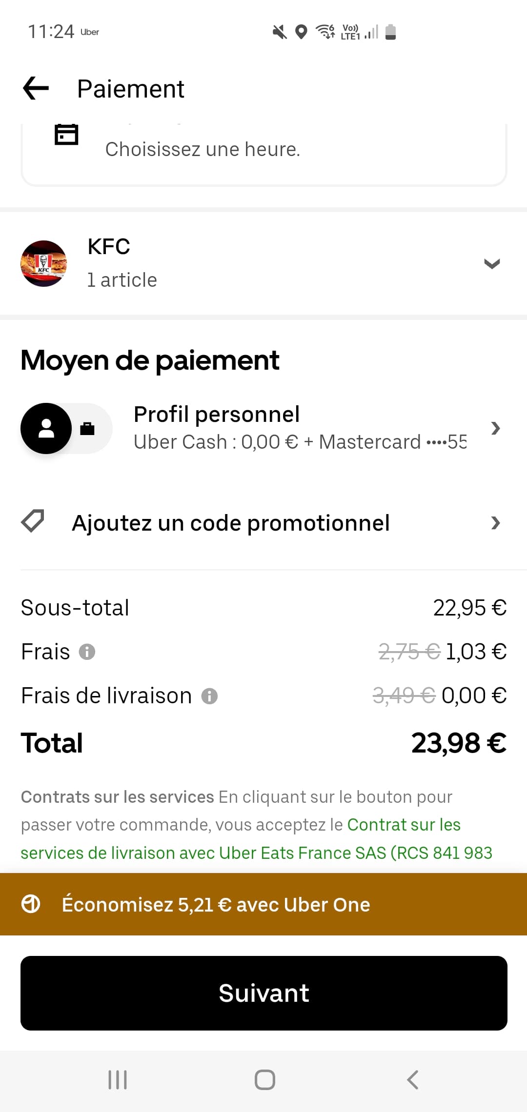 Uber Eats gratuit : astuces + code promo de 75%